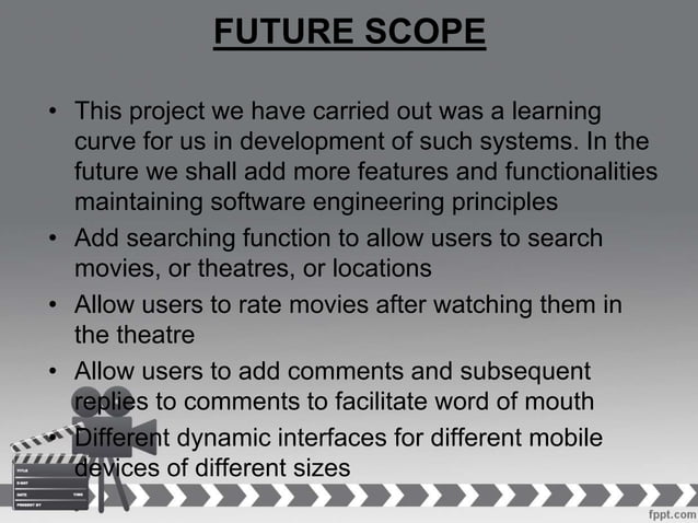 Movie Ticket Booking Website Project Presentation | PPTX