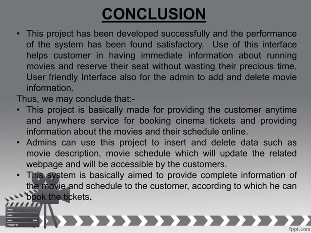 Movie Ticket Booking Website Project Presentation | PPTX