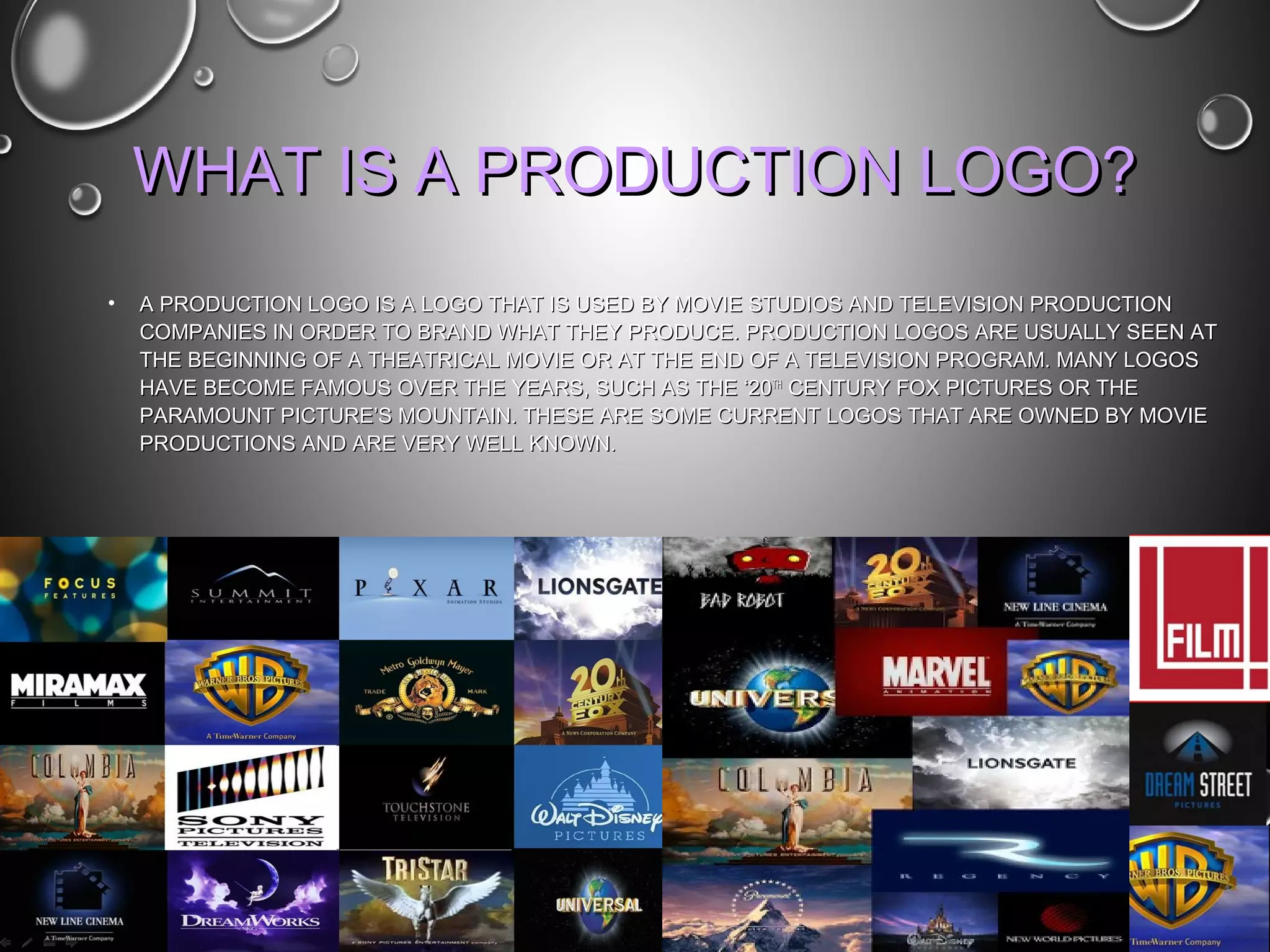 Movie production logos | PPT