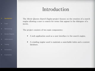 Movie Quotes Search Engine Industrial Project | PDF
