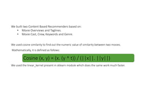 Movie recommendation Engine using Artificial Intelligence | PPT