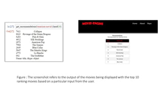 Movie recommendation Engine using Artificial Intelligence | PPT
