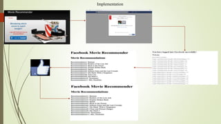 Movie recommendation system using Apache Mahout and Facebook APIs | PPTX
