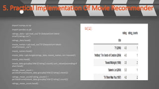 Movie Recommender System Using Artificial Intelligence | PPTX