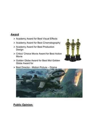 Assignment of Movie Review(Avatar) | PDF