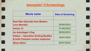 Movie Screening committee Presentation | PDF