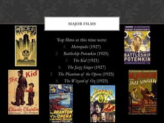 Movies during the 1920’s | PPTX | Home Entertainment Systems | Consumer ...