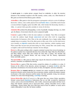 Movies genres | PDF