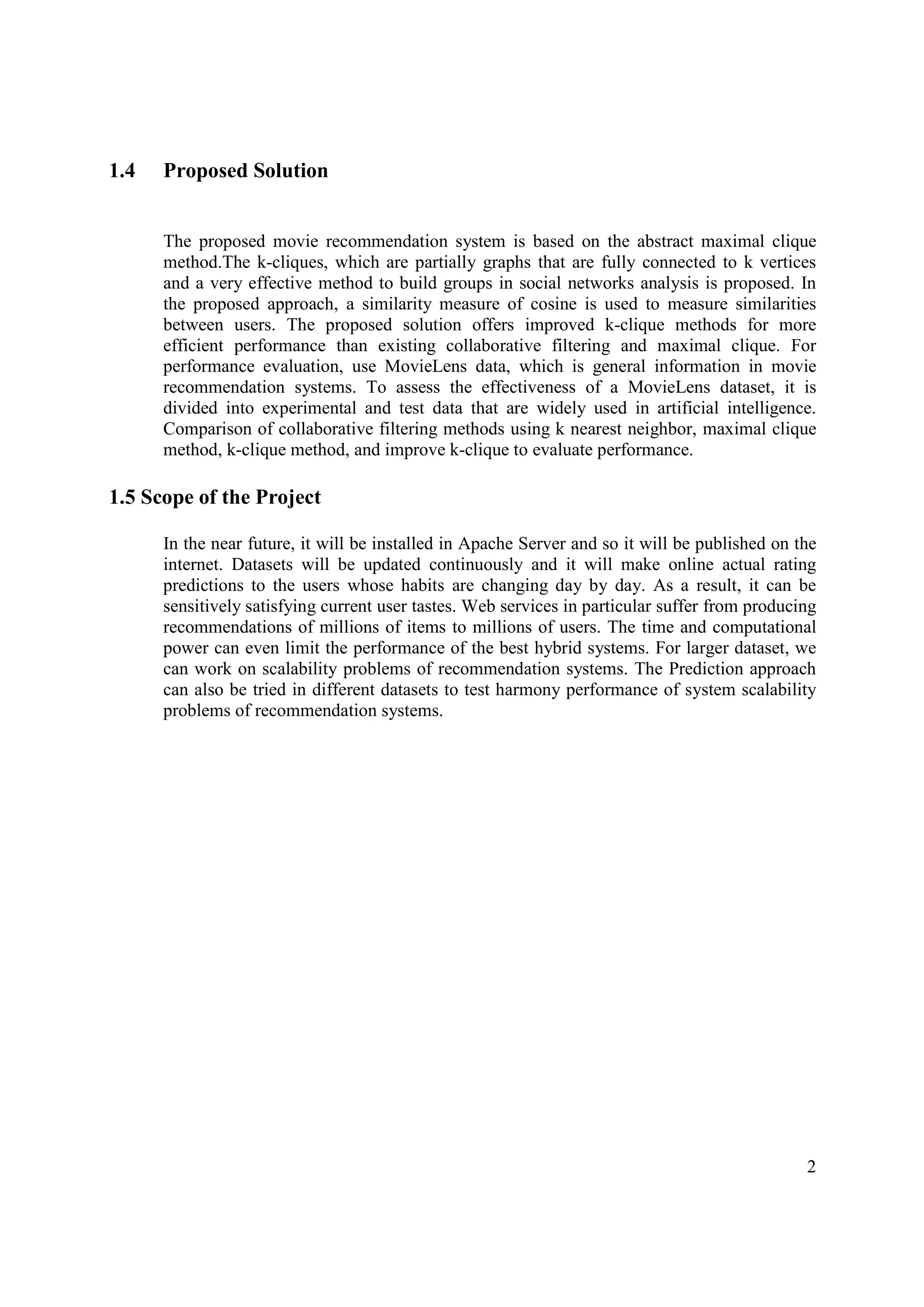 Movies recommendation system in R Studio, Machine learning | PDF