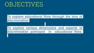 Movies review in the light of discrimination | PPTX | Debated Sensitive ...