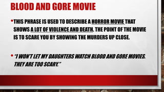 Movies vocabulary | PPTX