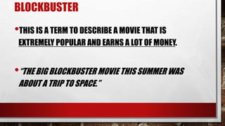 Movies vocabulary | PPTX