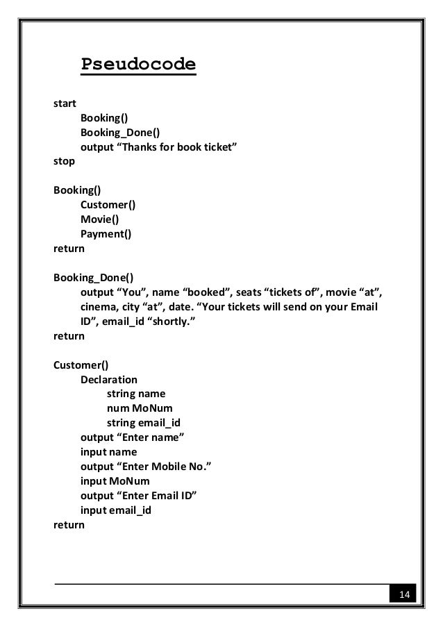 Movie ticket booking