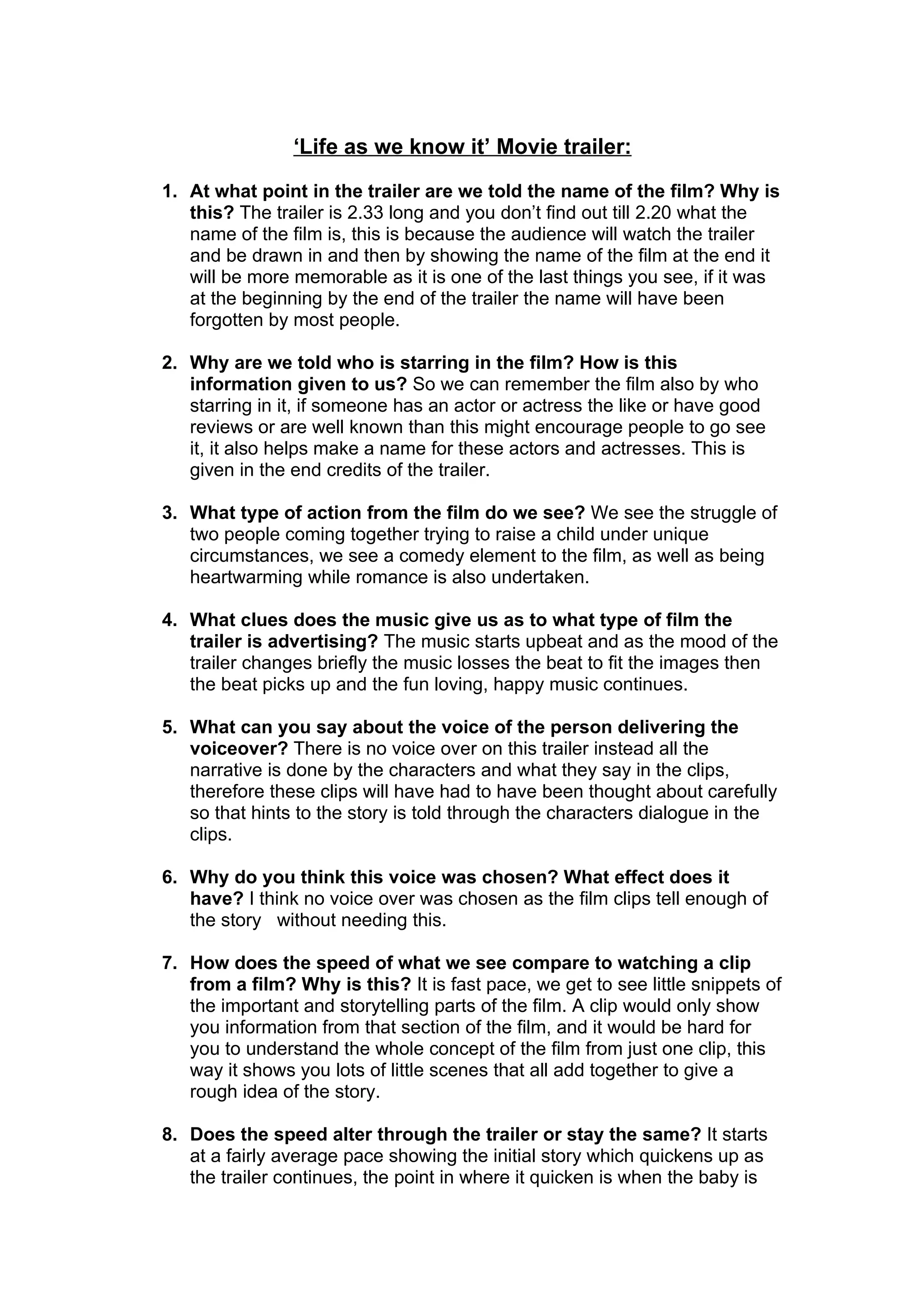 Movie trailers analysis | DOC