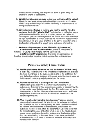 Movie trailers analysis | DOC