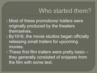Movie trailers | PPTX