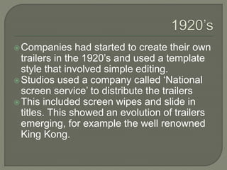 Movie trailers | PPTX