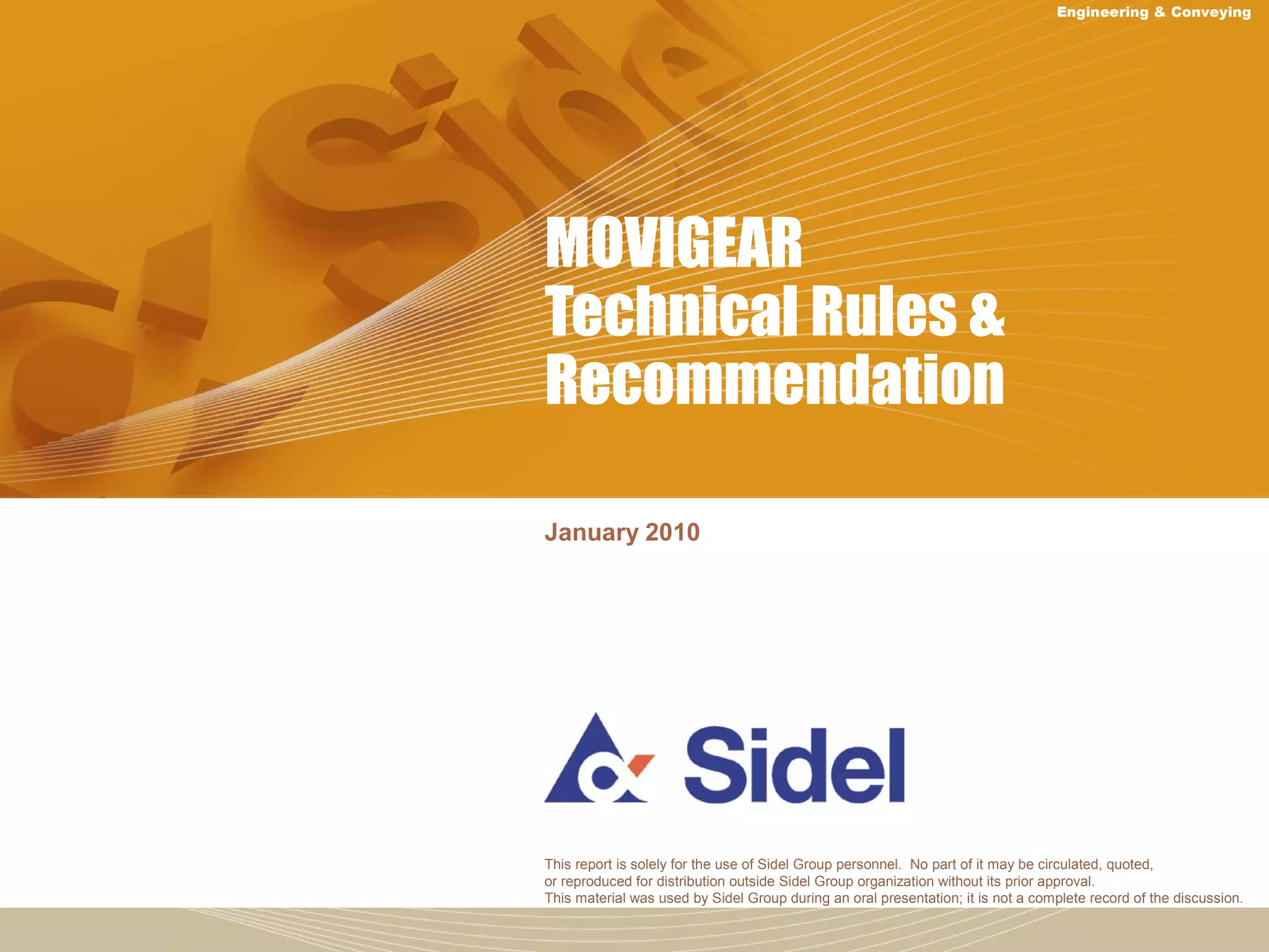 Movigear technical recommandations | PPT