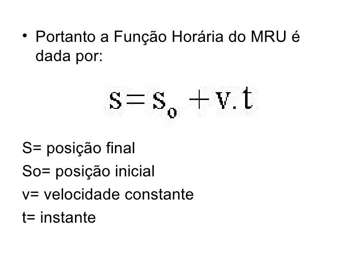 Movimento Retilineo Uniforme