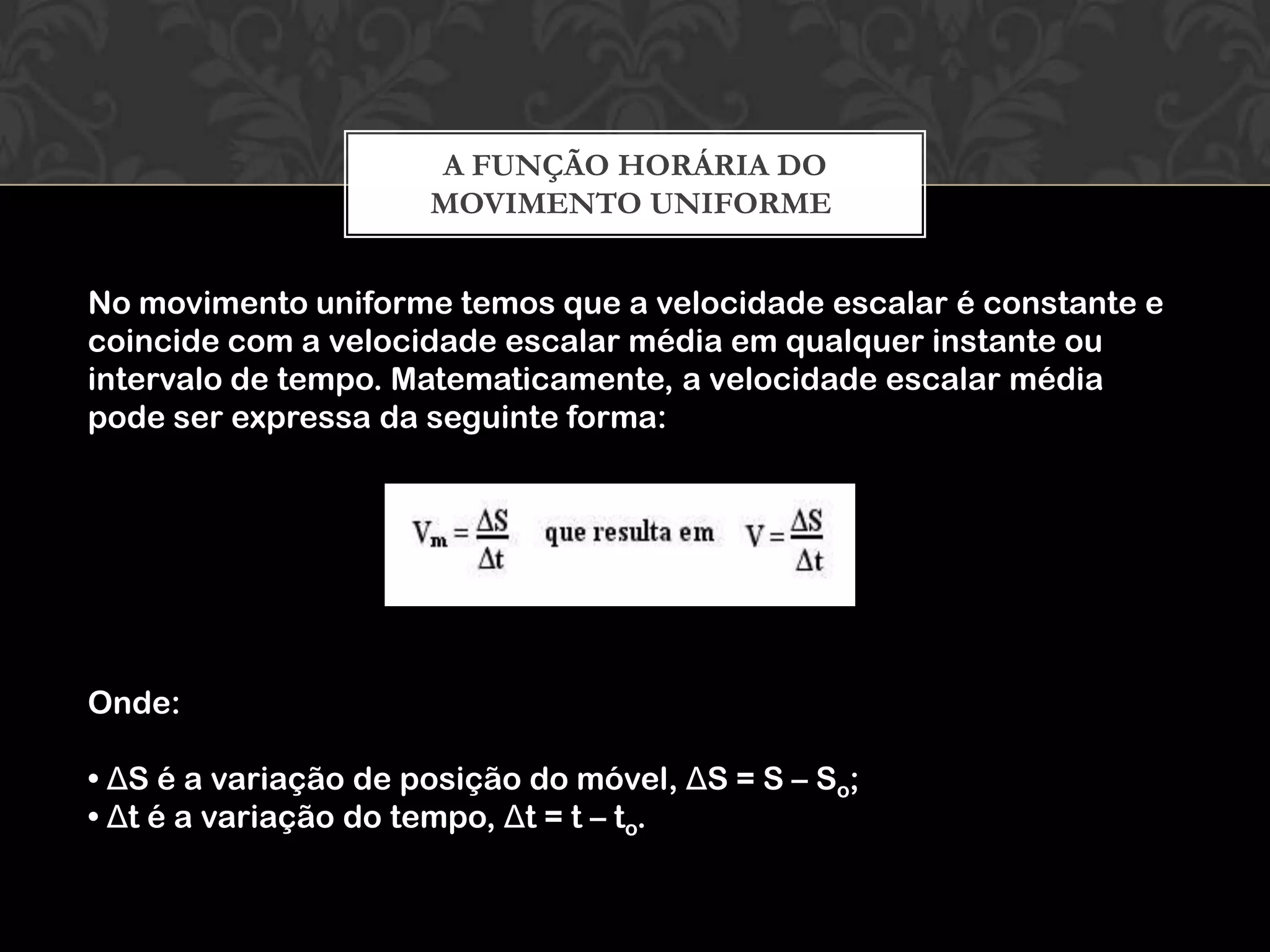 Movimento uniforme | PPT