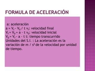 Movimiento aceleración constante fisica 2 | PPTX