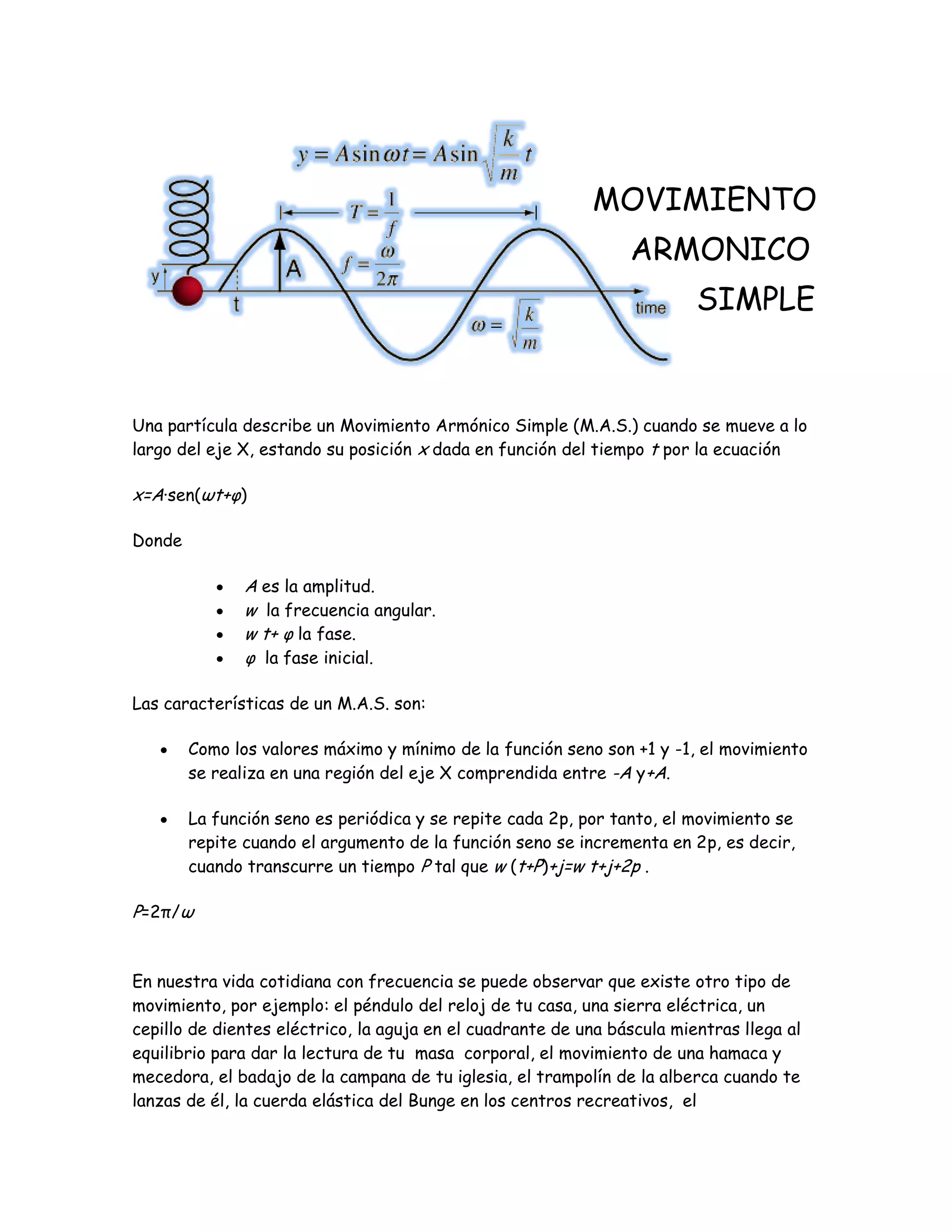 Movimiento armonico simple | PDF