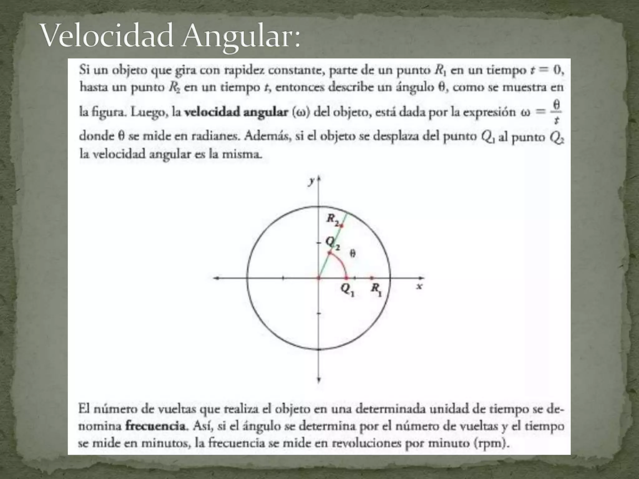 Movimiento circular (Velocidad Angular - Velocidad Lineal o tangencial) | PPT