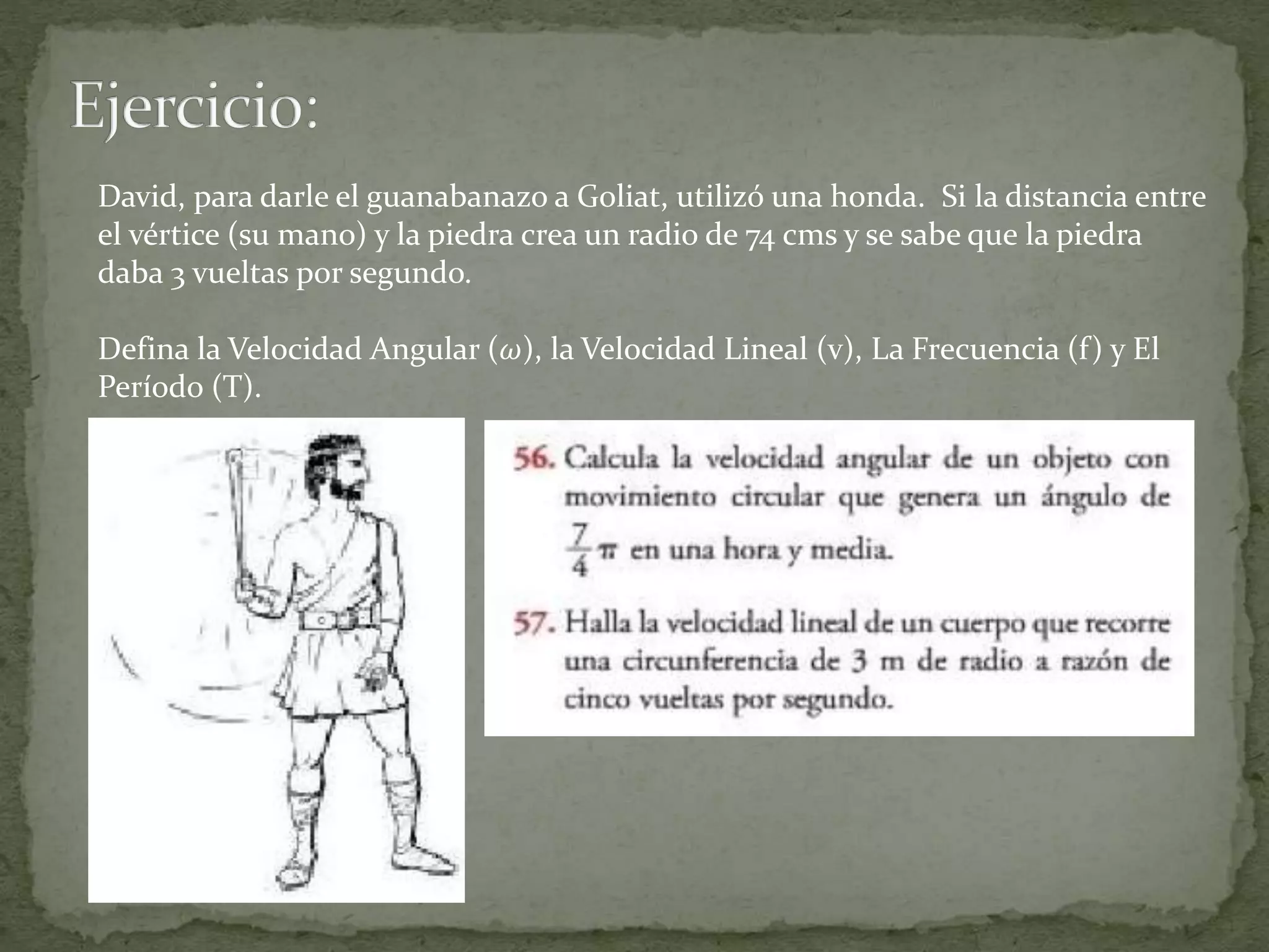 Movimiento circular (Velocidad Angular - Velocidad Lineal o tangencial) | PPT