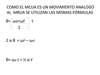 Movimiento circular uniformemente acelerado(mcua) | PPT