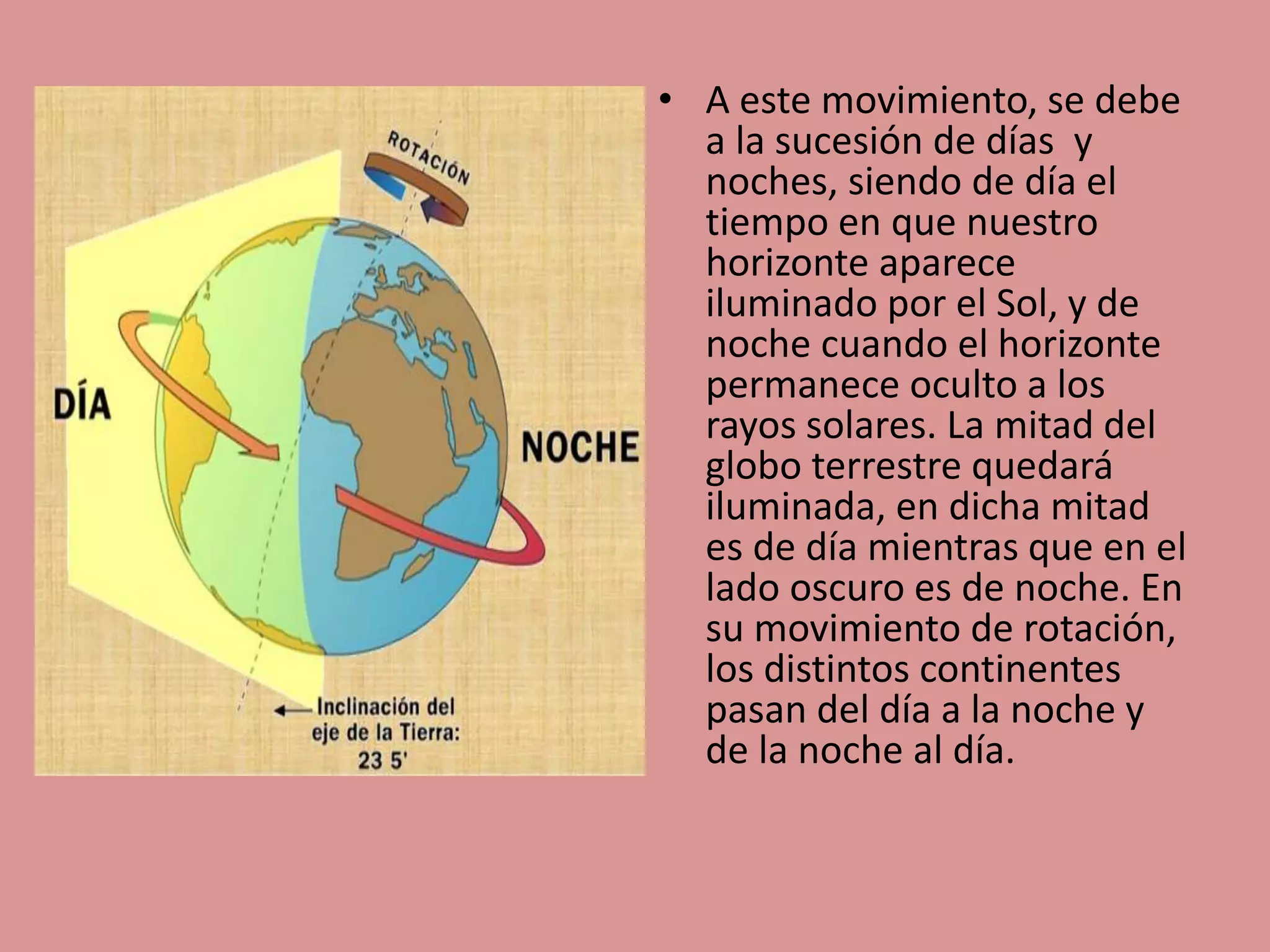Movimiento de rotación y traslación de la tierra | PPTX