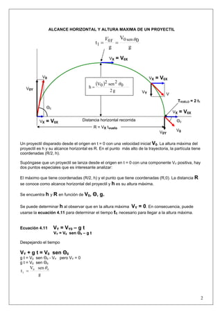 Ecuaciones De Movimiento De Proyectiles En Pies