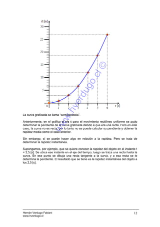 Movimiento rectilineo niform erua | PDF