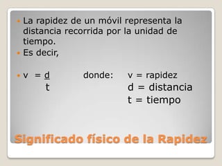 Movimiento rectilíneo uniforme | PPTX