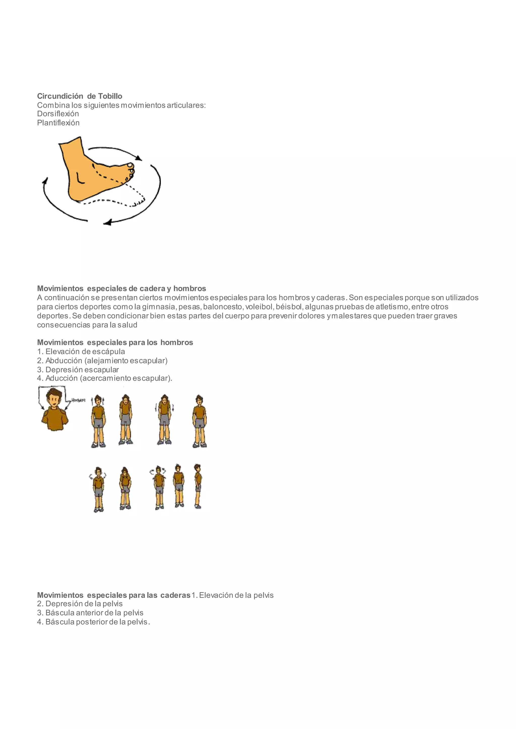Movimientos articulares | DOCX