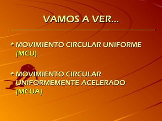 Movimientos circulares | PPT