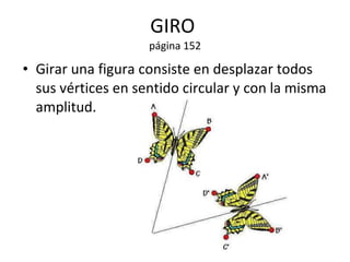 Movimientos en el plano: giro | PPT