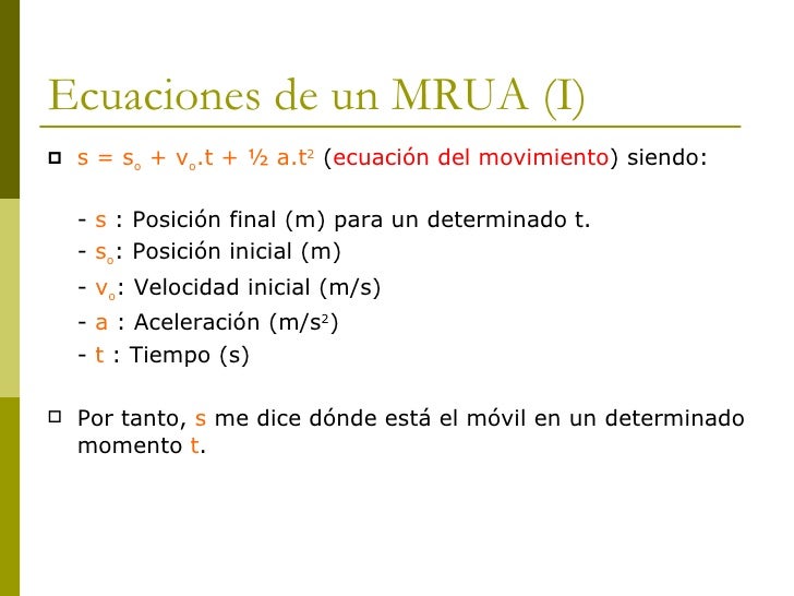 MRU - MRUA