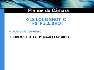 Movimientos y planos de camara | PPTX