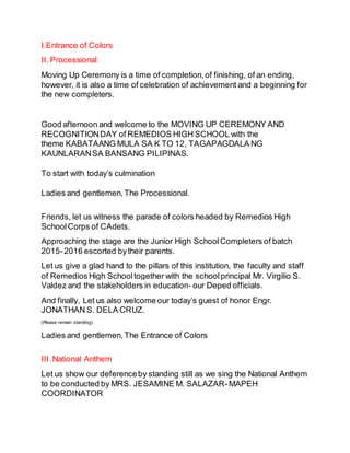 moving-up-script-2015-2016.docx | Graduation | Personal Celebrations ...