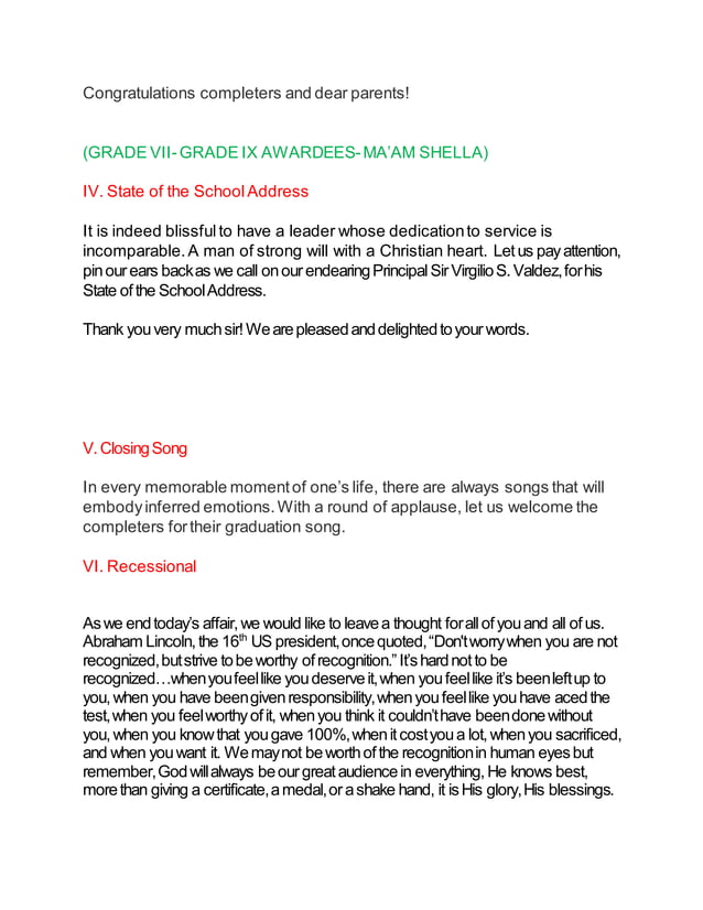 moving-up-script-2015-2016.docx | Graduation | Personal Celebrations ...