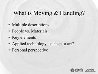 Moving and handling people in NZ | PPT