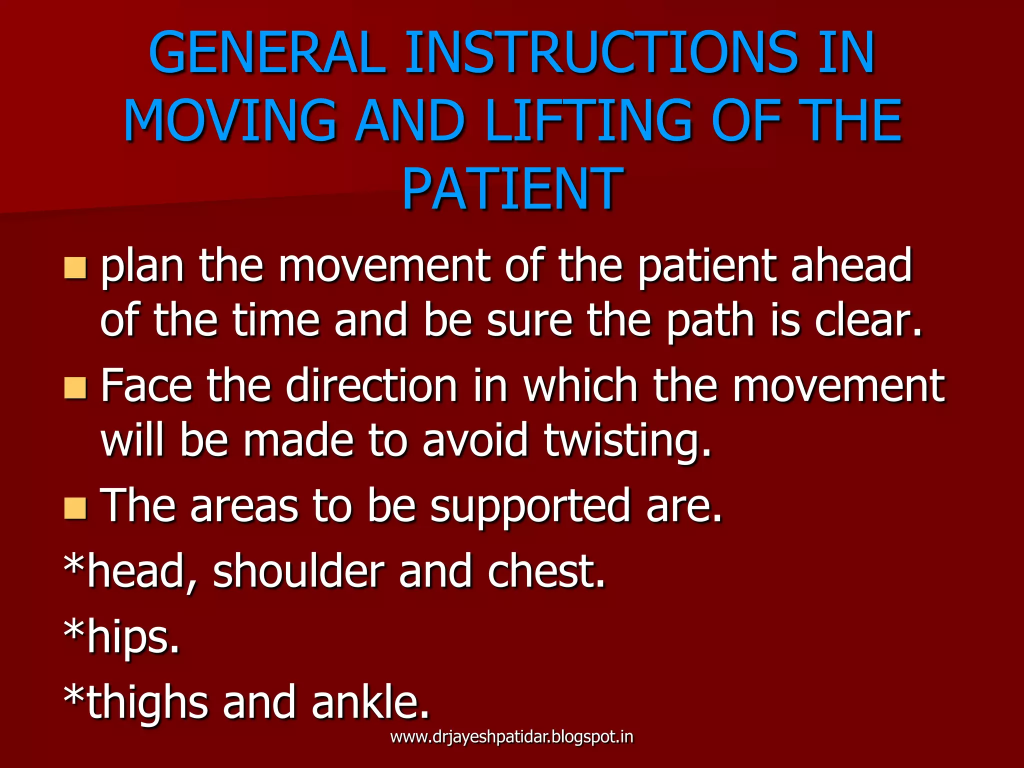Moving and lifting the patient | PPSX