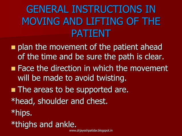 Moving and lifting the patient | PPSX | First Aid | Injuries