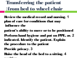 Moving and turning the client in bed | PPT