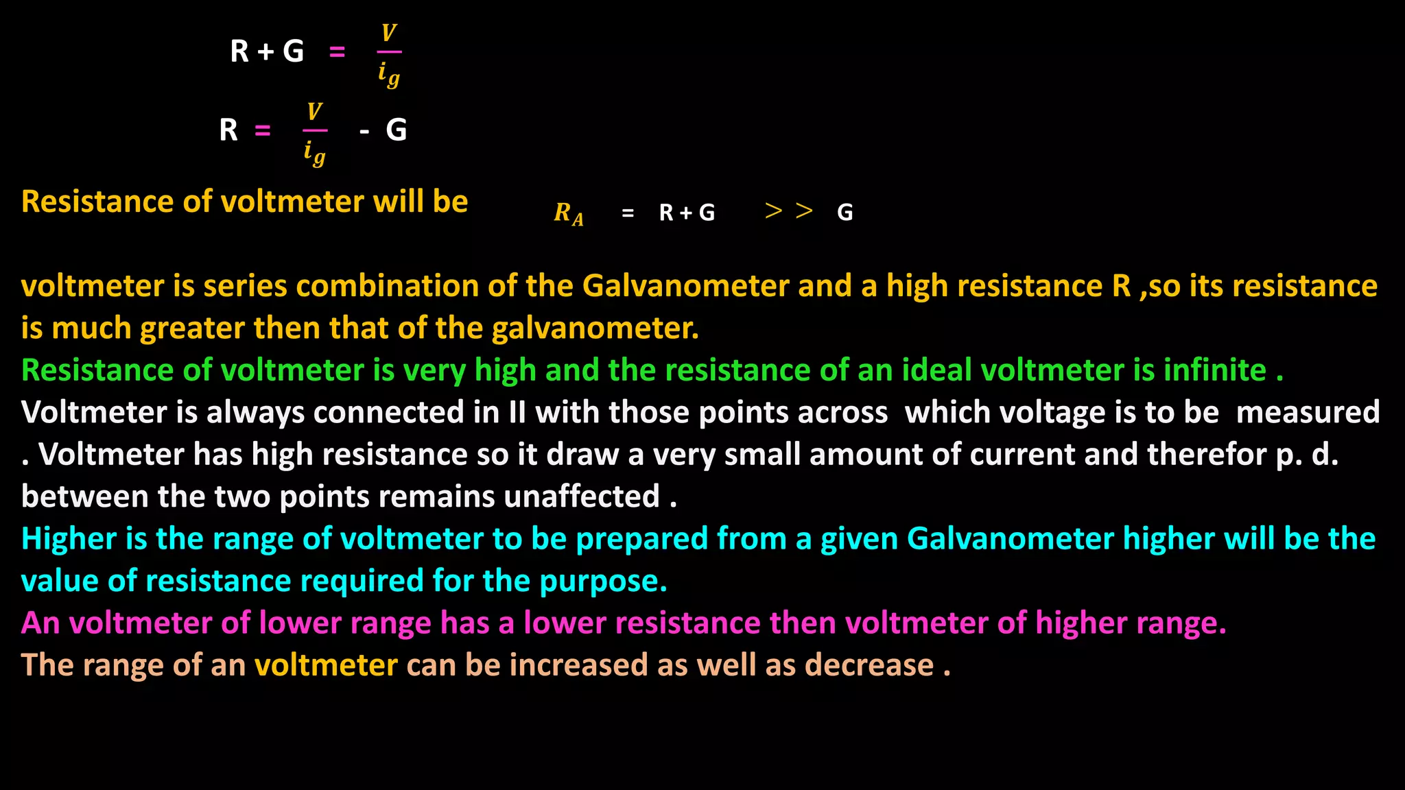 1 Conversion of Galvanometer into Ammeter and Voltmeter 2 Differences between Ammeter and ...