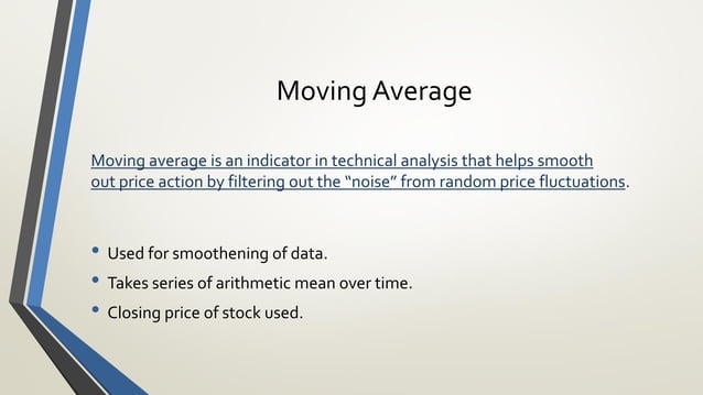 Moving average and Rate of change (ROC) | PPT