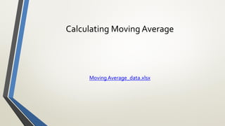 Moving average and Rate of change (ROC) | PDF