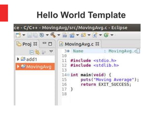 Moving Average Filter in C | PPTX