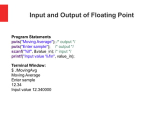 Moving Average Filter in C | PPTX