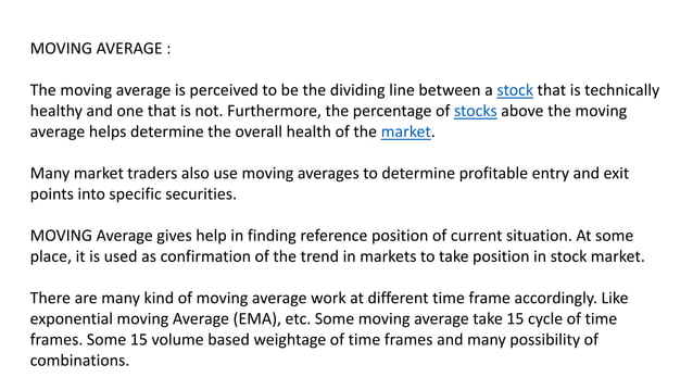Moving average -Technical Analysis | PDF | Stocks and Bonds | Personal ...